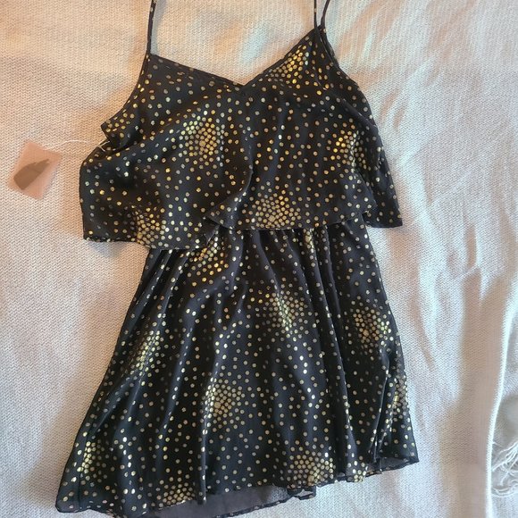Forever 21 | Dresses | Black And Gold Fireworks Dress | Poshmark